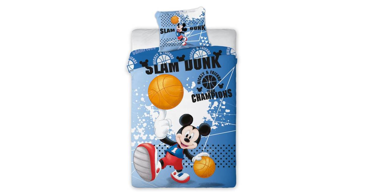 DĚTSKÉ BAVLNĚNÉ POVLEČENÍ DUO - Mickey Mouse Slam Dunk | MKLuzkoviny.cz