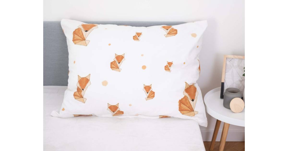 Bavlněný povlak na polštář Renforcé 50 × 70 cm – Lišky | MKLuzkoviny.cz