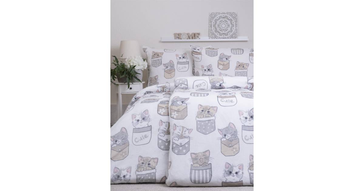 Povlečení mikroplyš Exclusive – Kočičky v kapse | MKLuzkoviny.cz