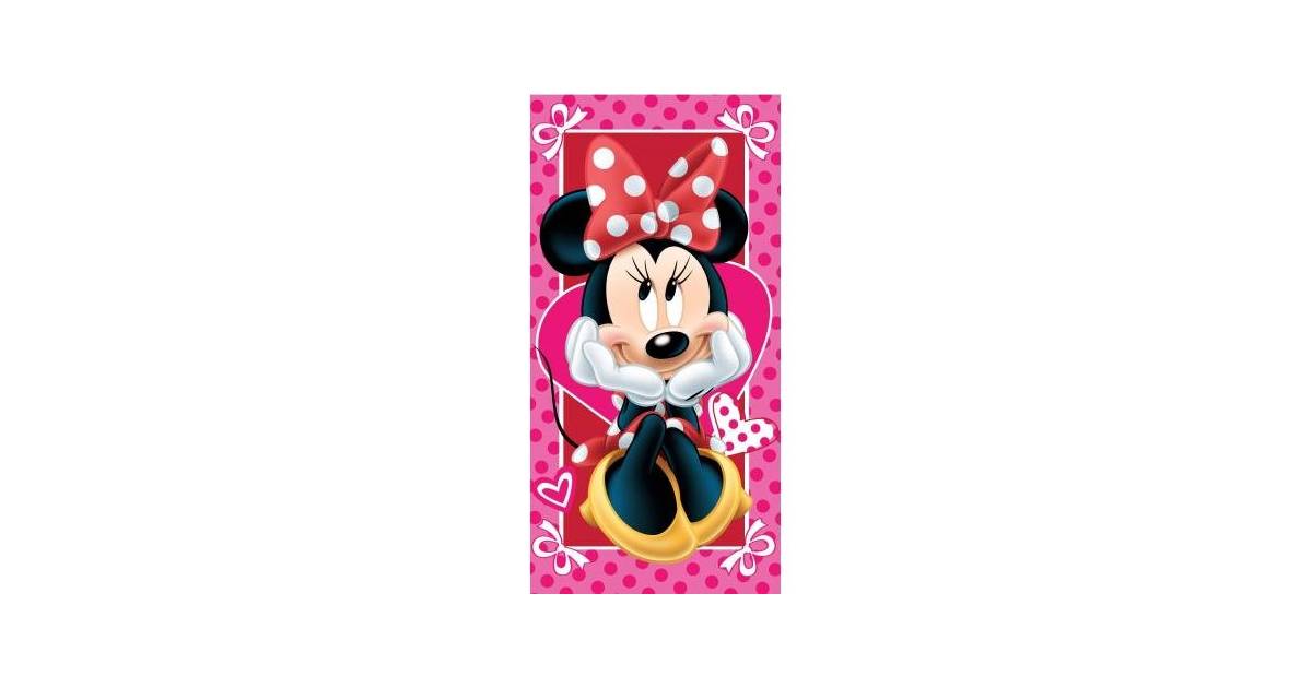 Dětská osuška MINNIE MOUSE Hearts 02 70x140cm | MKLuzkoviny.cz