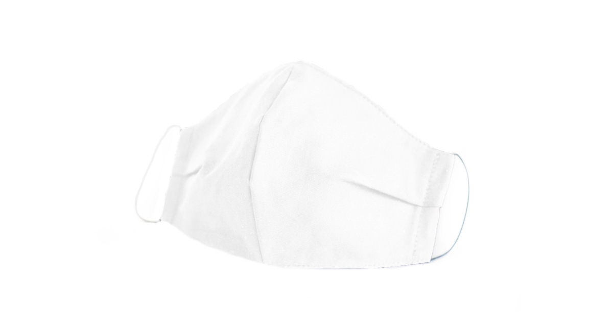 Bavlněná obličejová rouška - bílá | MKLuzkoviny.cz