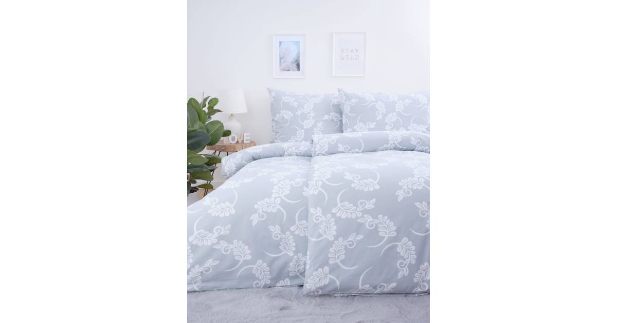 Bavlněné povlečení na 2 postele – Fayola šedé L02 | MKLůžkoviny.cz