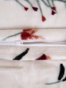 Francouzské povlečení mikroplyš Exclusive – Vlčí máky béžové | MKLuzkoviny.cz