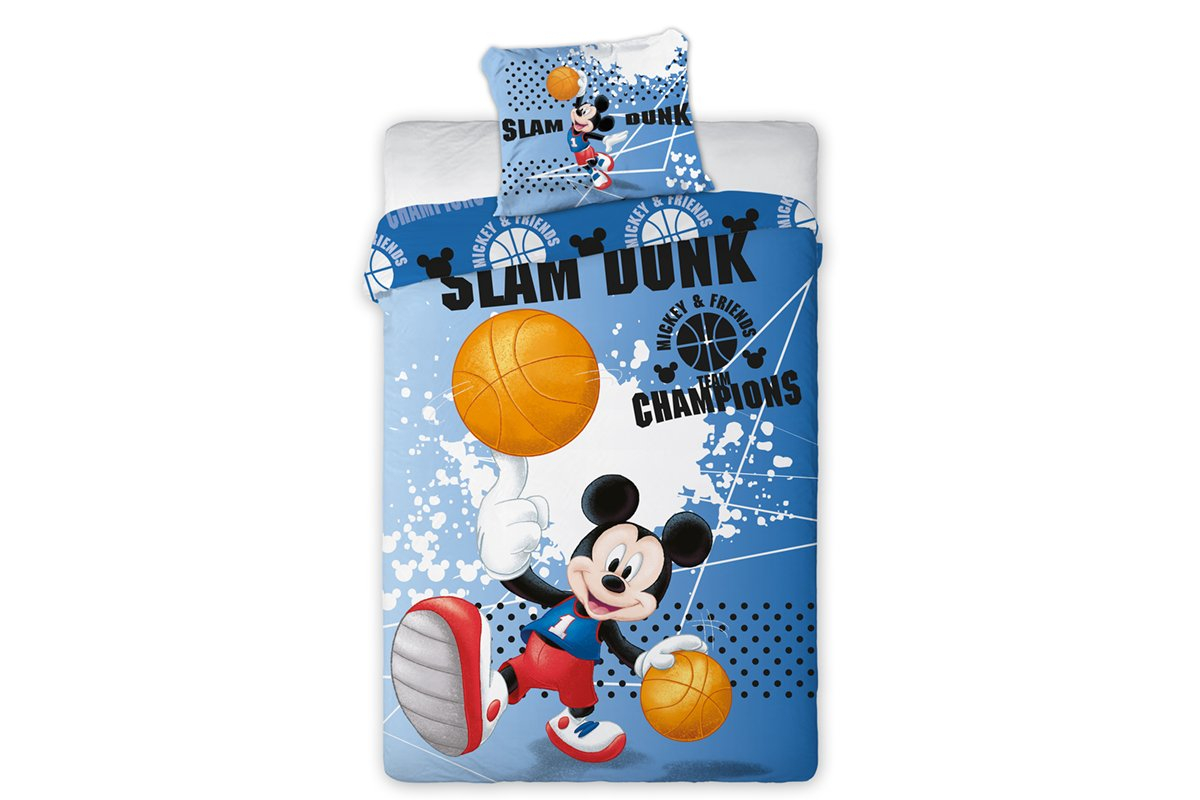 DĚTSKÉ BAVLNĚNÉ POVLEČENÍ DUO - Mickey Mouse Slam Dunk | MKLůžkoviny.cz