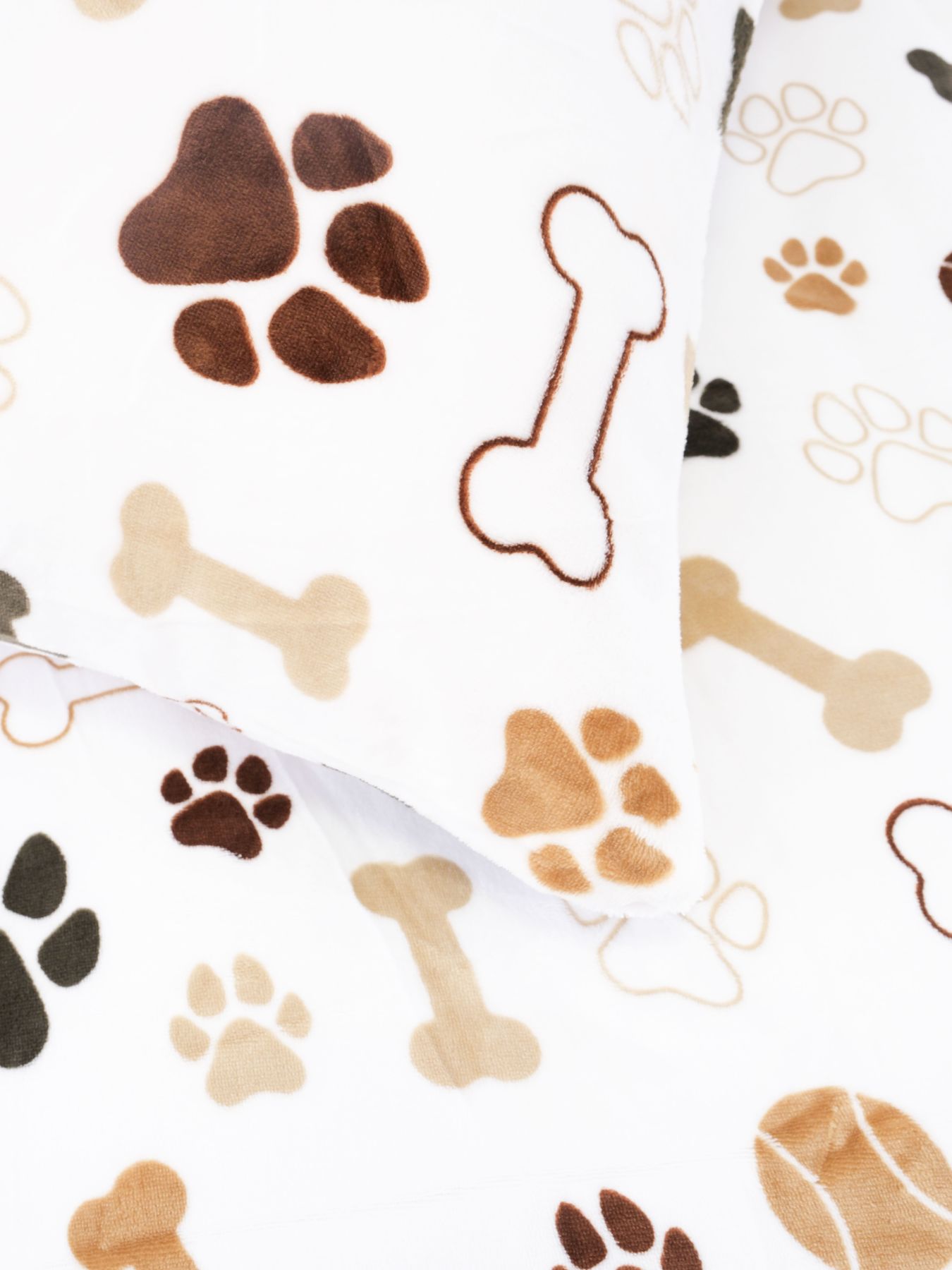 Povlak na polštářek mikroplyš Exclusive 40 × 40 cm - Psí tlapky bílé | MKLuzkoviny.cz