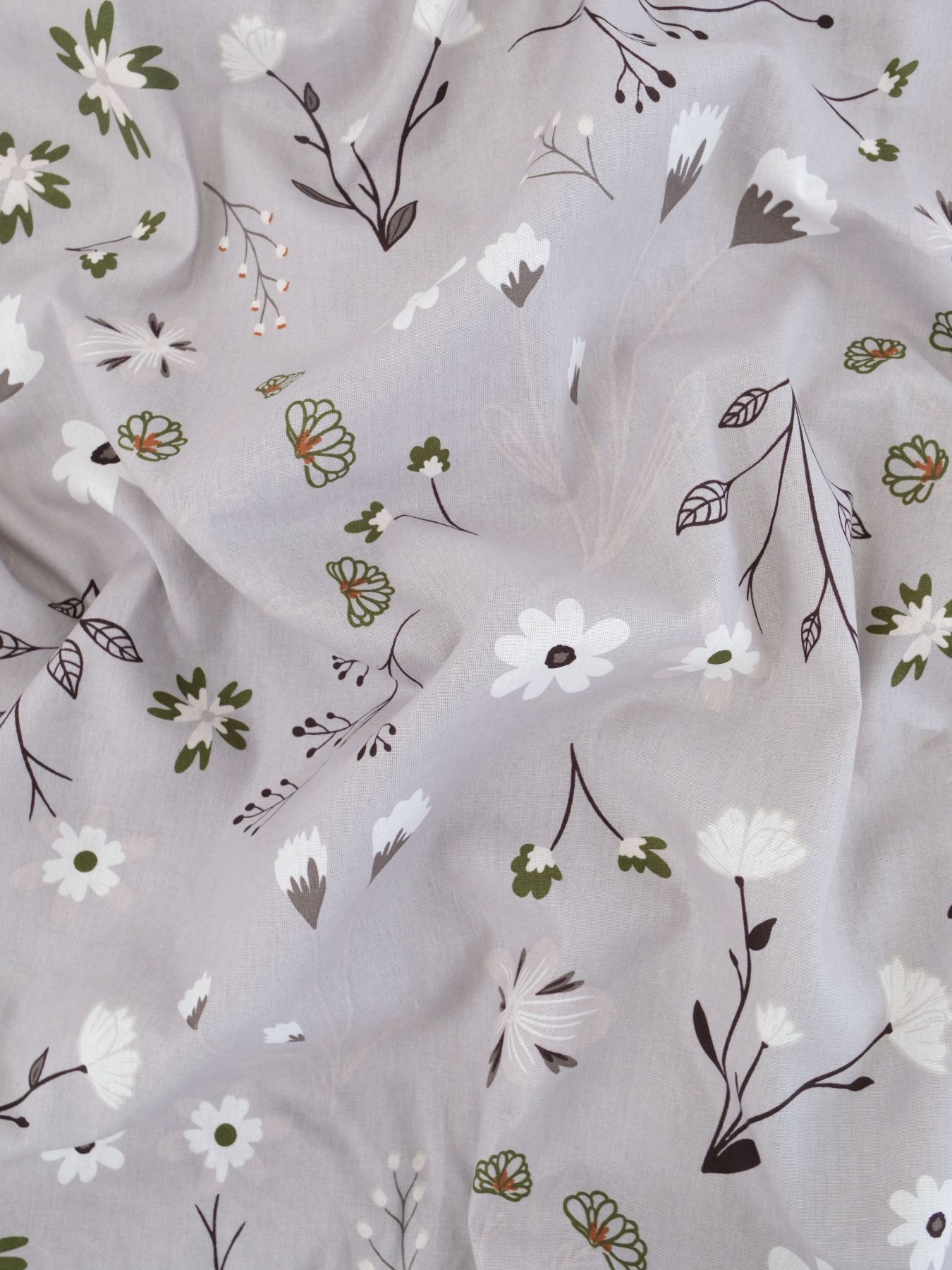 Francouzské bavlněné povlečení Renforcé - Vanessa šedá | MKLuzkoviny.cz