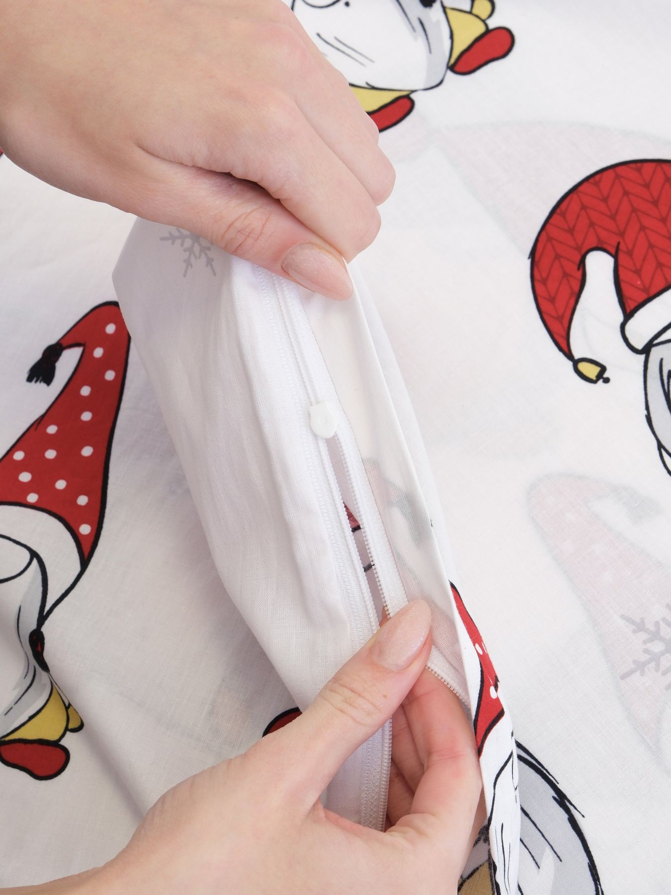 Vánoční bavlněné povlečení Renforcé do postýlky – Trpaslíci bílé ...