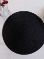 Kulaté prostírání 35 cm - Sandra černá | MKLuzkoviny.cz
